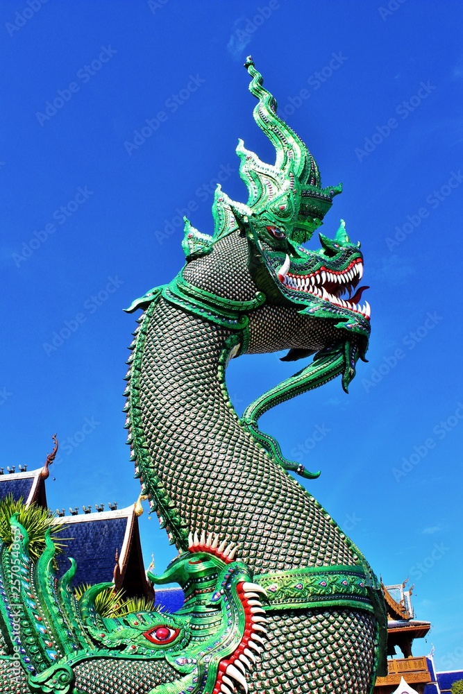 Great naga statue, King of nagas,Serpent. Naga statue at Banden temple ...