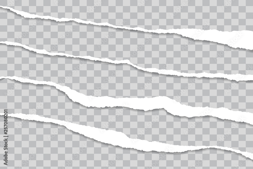 Torn ripped paper edge set Stock Vector | Adobe Stock