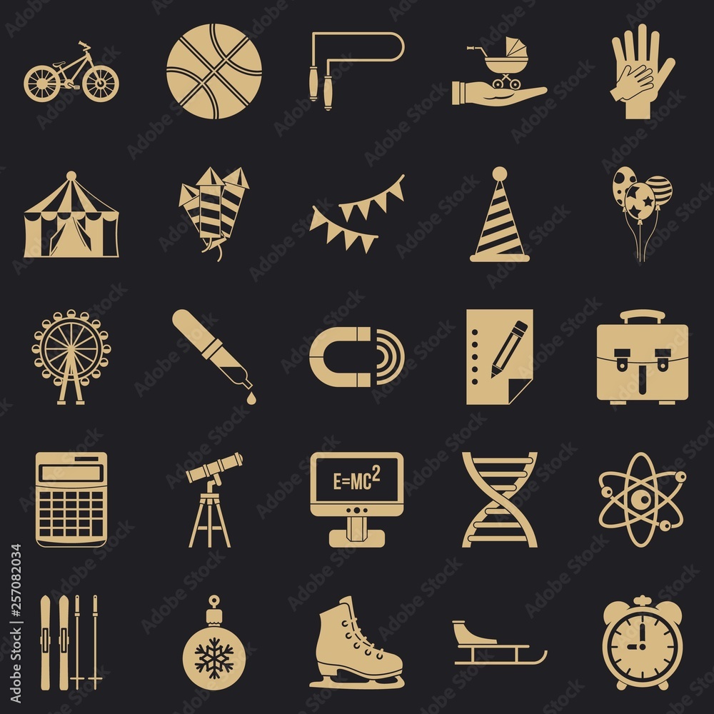 Learner icons set. Simple set of 25 learner vector icons for web for ...