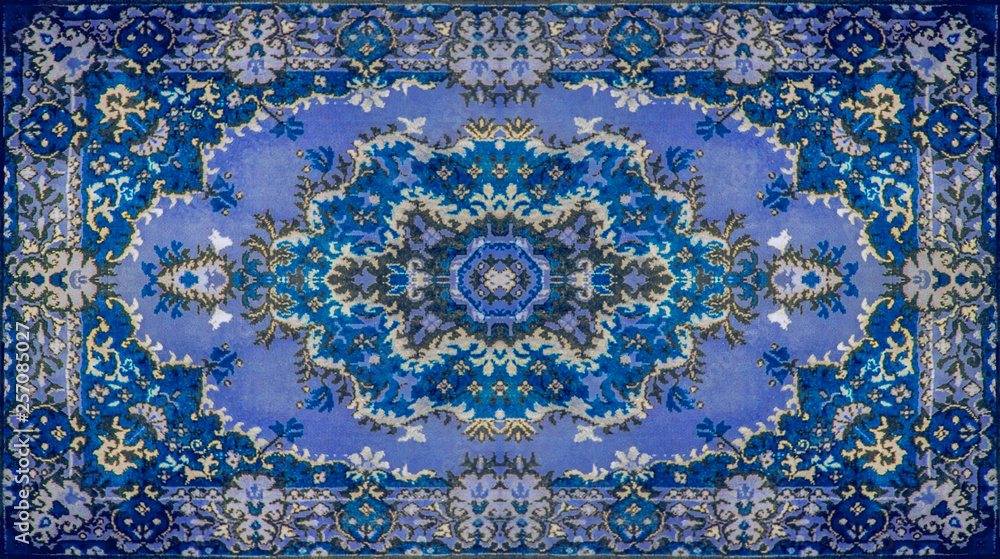 Persian Carpet Texture, abstract ornament. Round mandala pattern ...