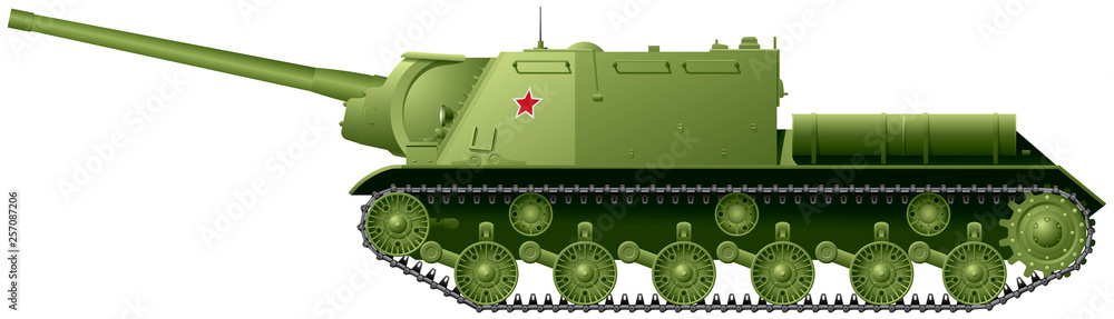 ISU-122 self-propelled artillery unit based on IS-2 Joseph Stalin Heavy ...