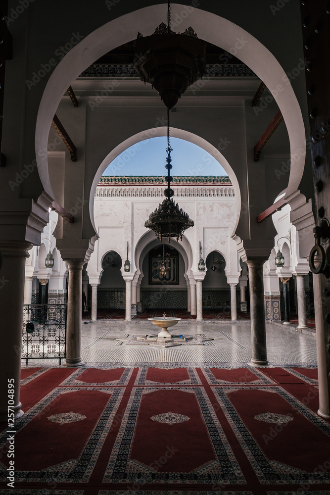 A moroccan prayer room in the middle of the ancient medina of the ...