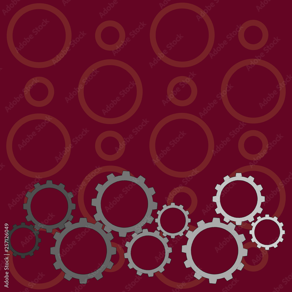 Colorful Cog Wheel Gear Engaging, Interlocking and Tesselating Flat ...