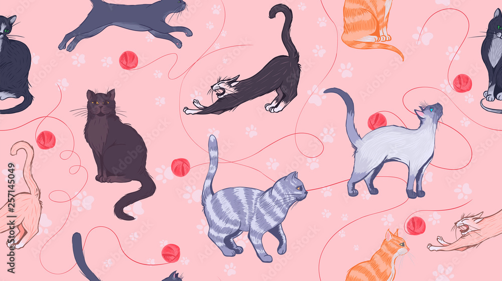 Tumblr Cat Pattern Background