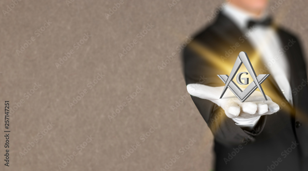 Freemason and masonic symbol with sacred light Stock Photo | Adobe Stock