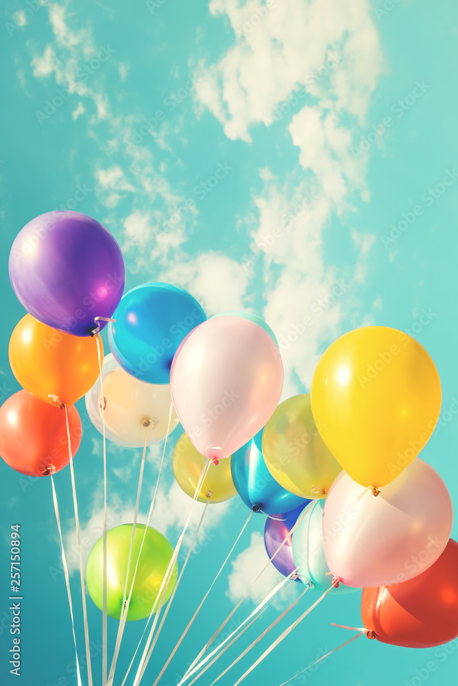 Vintage Balloons In The Sky