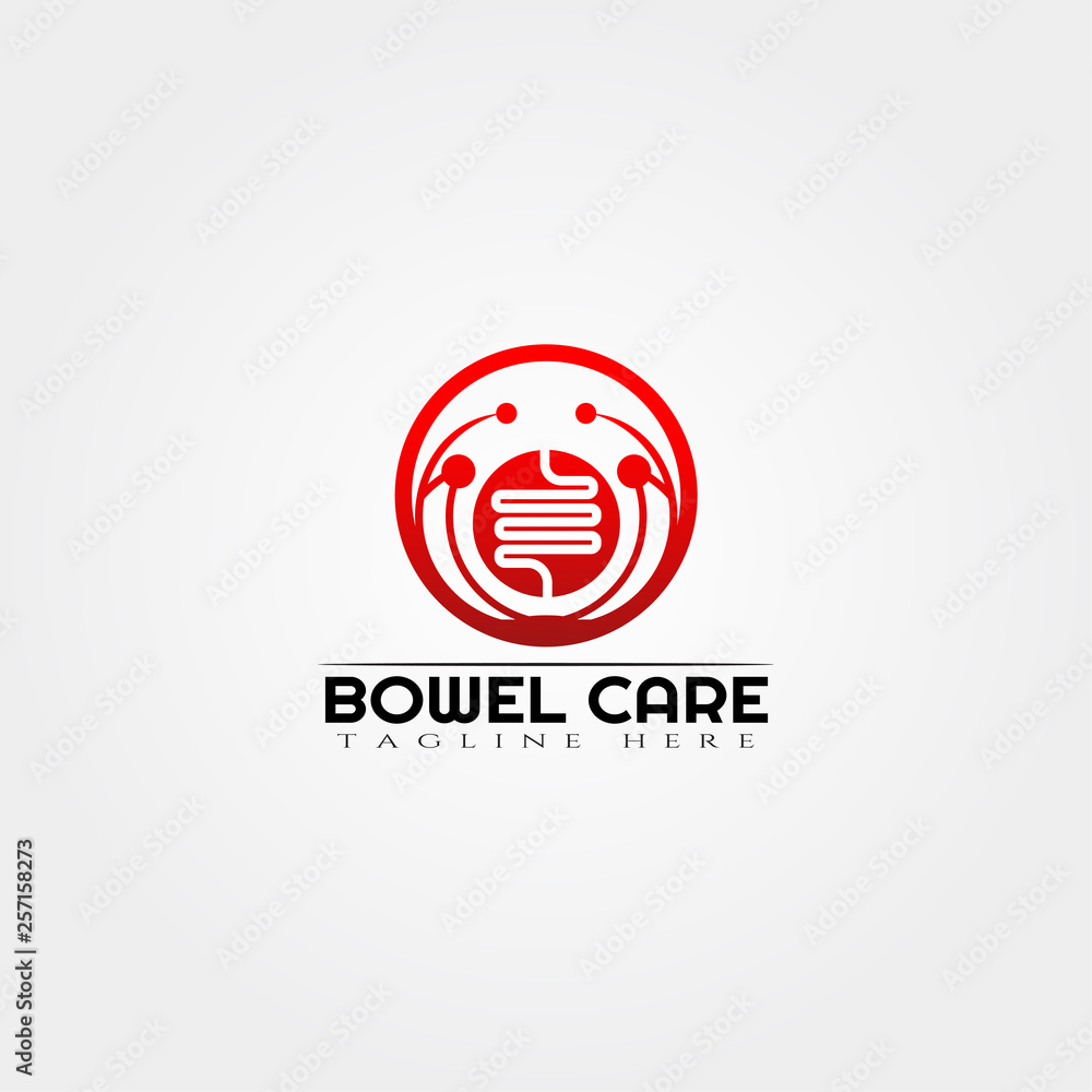 intestine care logo design vector, bowel logo,medical icon Stock Vector ...