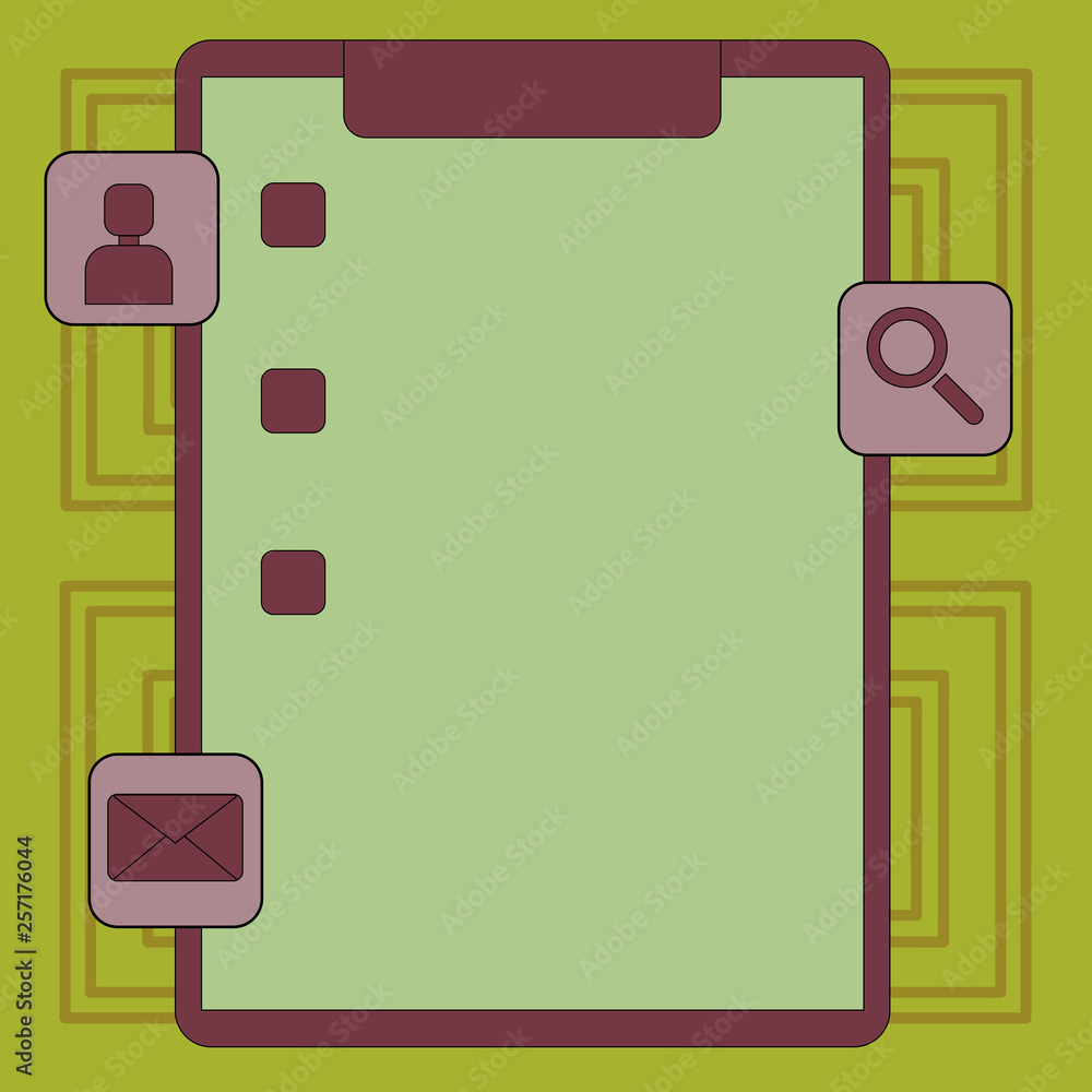 Clipboard with Tick Box and 3 Apps Icons for Assessment, Updates ...