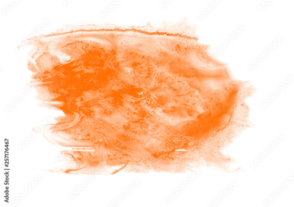 Orange watercolor gradient background.Paint on wet paper.Background for ...