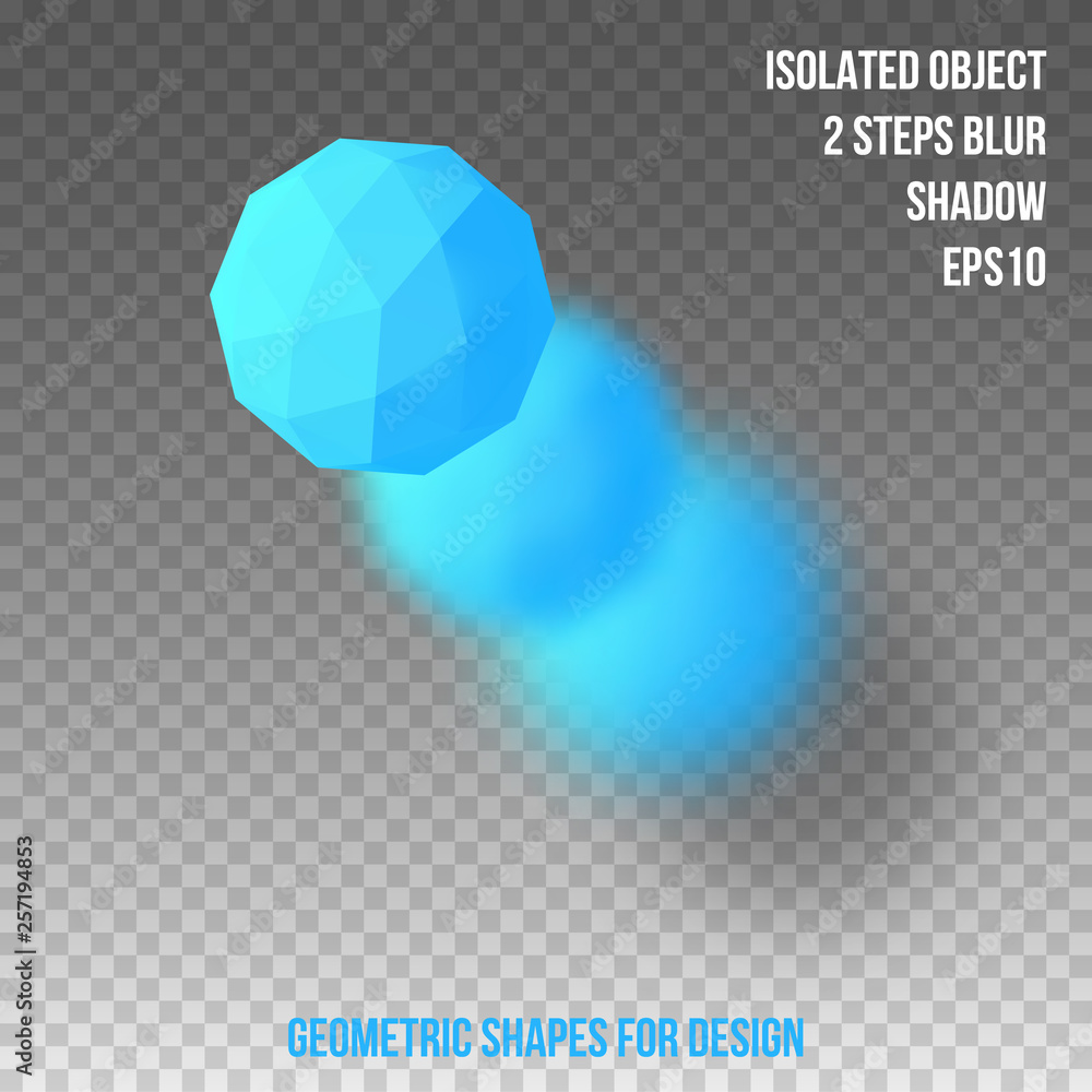 Geometric element for design. Isolated object with blur and shadow. 3D ...