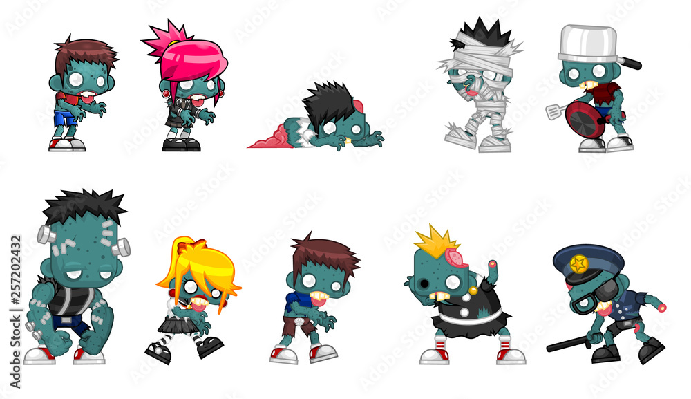 Zombie Character Illustration Stock Vector | Adobe Stock