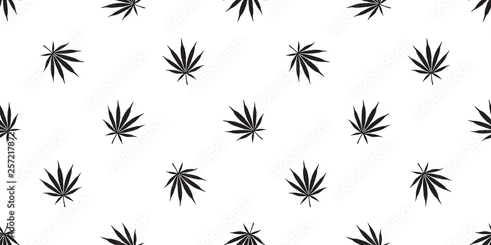 Marijuana seamless pattern cannabis weed vector leaf repeat wallpaper ...