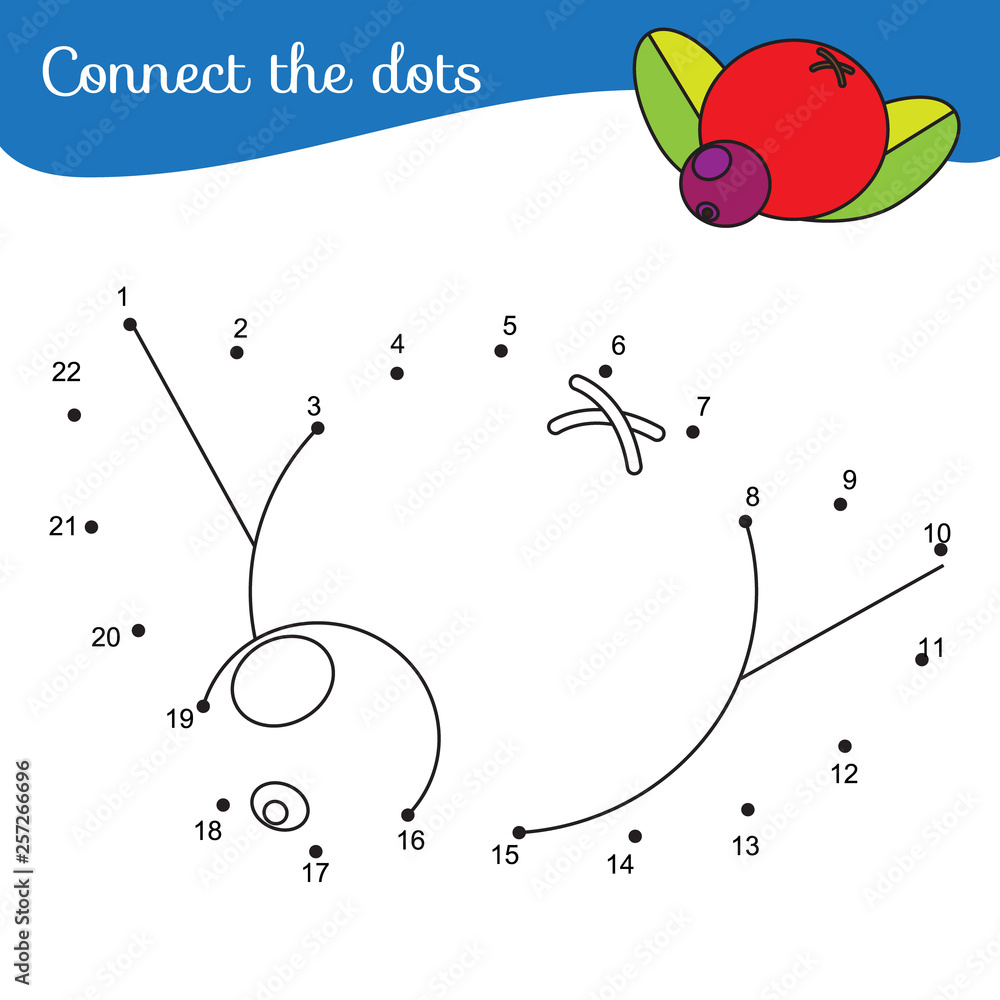 Connect the dots. Dot to dot by numbers activity for kids and toddlers ...