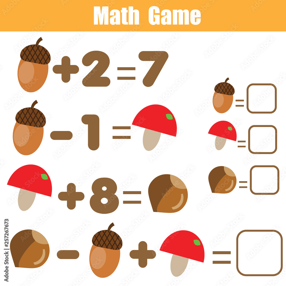 Counting educational children game. Mathematics activity for kids and ...