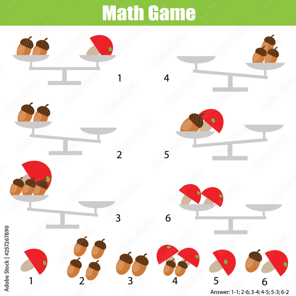 Counting educational children game. Mathematics activity for kids and ...