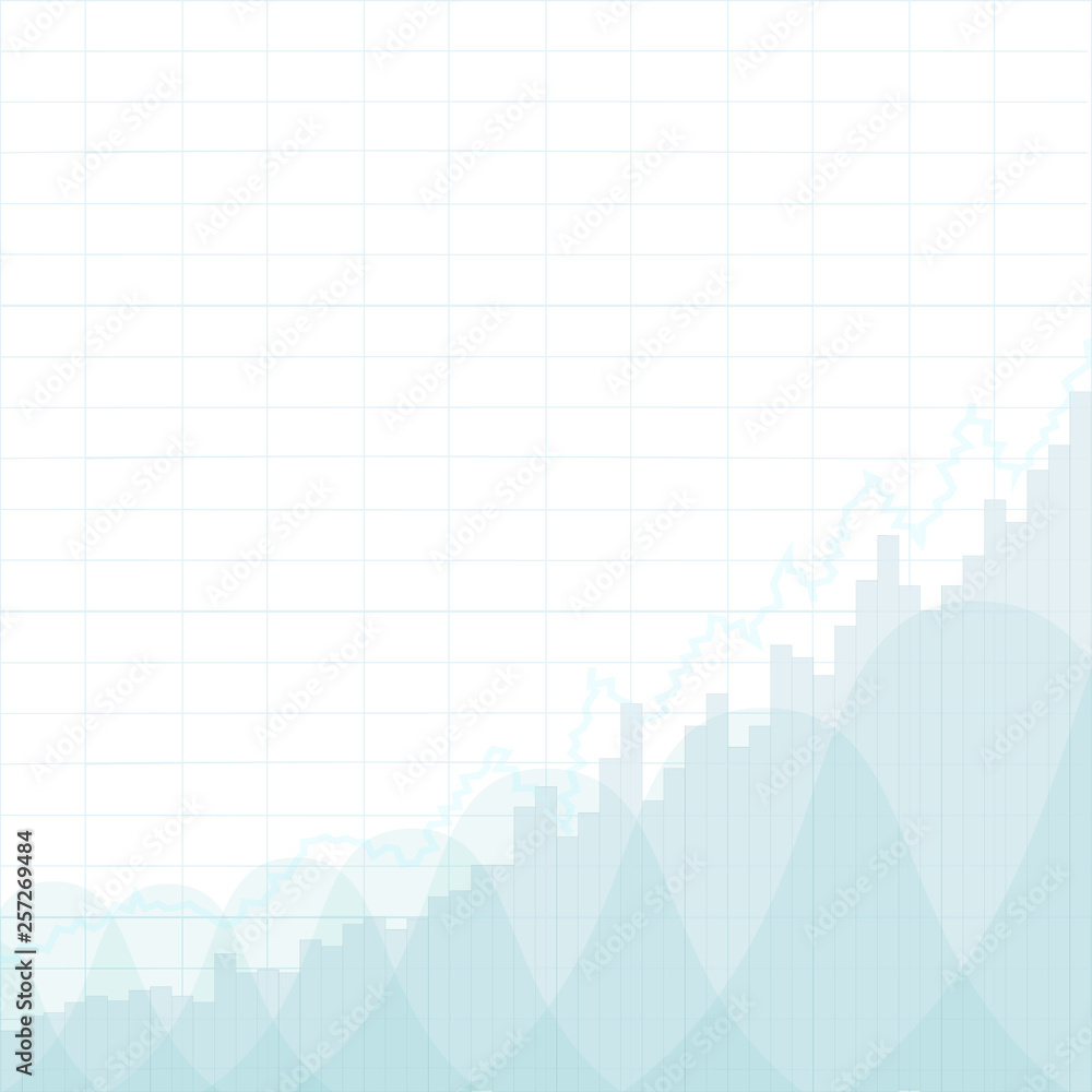 Abstract financial chart with uptrend line graph in stock market on ...