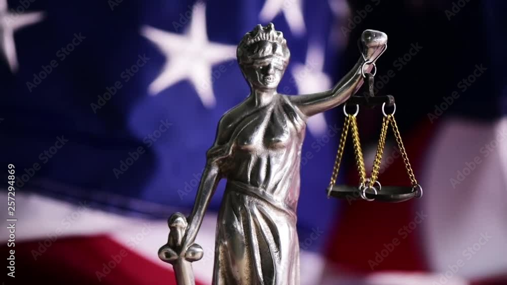 Law and Justice in United States of America, statue of Lady Justice ...