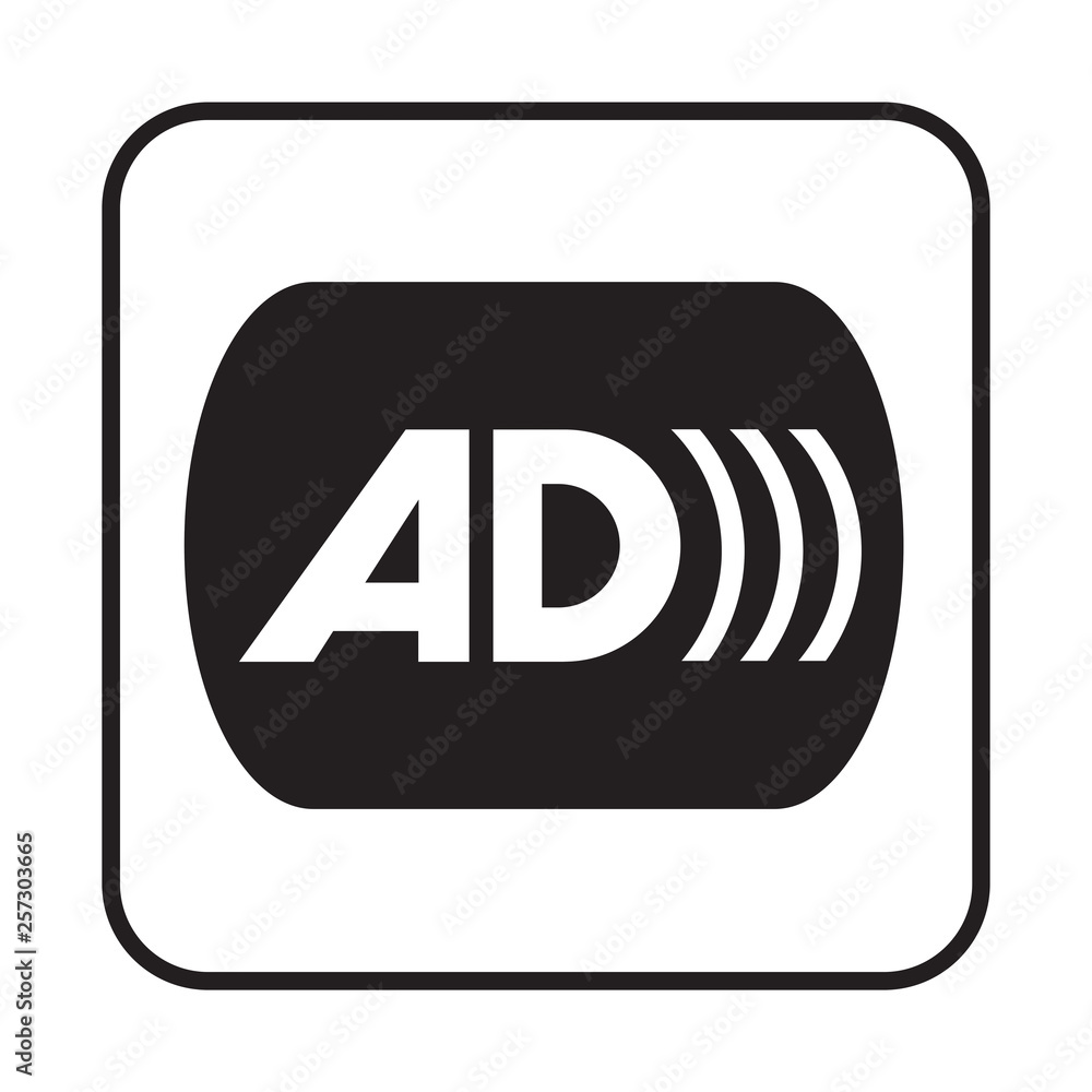 Audio description symbol Stock Illustration | Adobe Stock