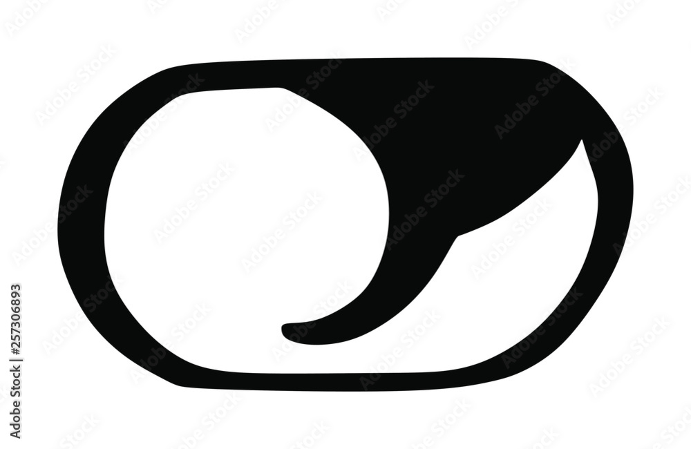 Trigger of gun or rifle vector silhouette illustration isolated on ...