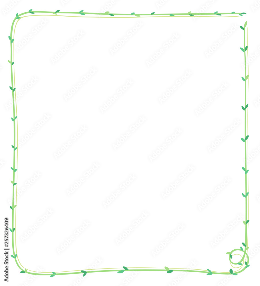 Simple Green Vine Border
