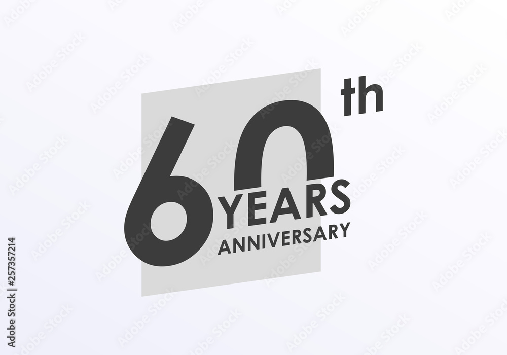 60 years Anniversary logo. 60th Birthday badge. Modern icon or label ...