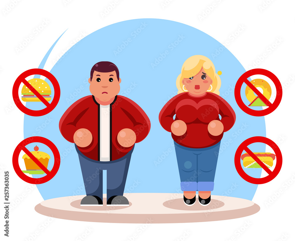 Overweight People Cartoon