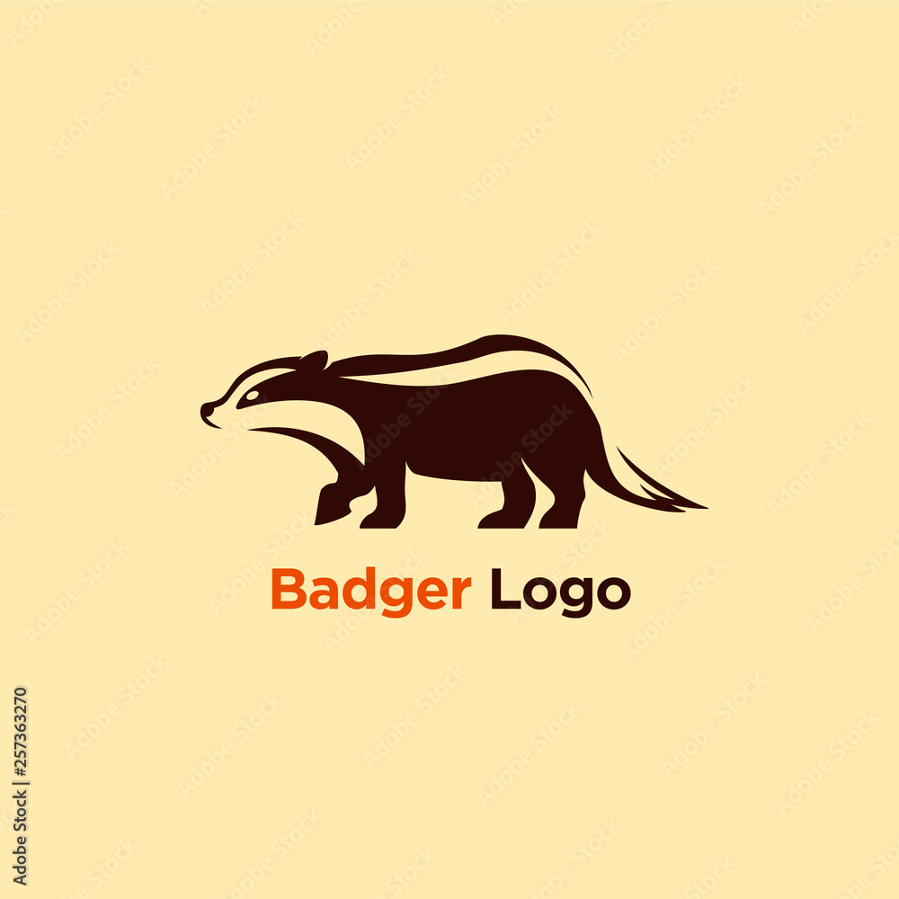 vector illustration badger logo designs Stock Vector | Adobe Stock