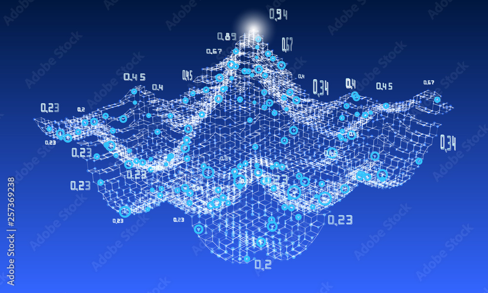 Abstract Analysis Infographics Background Spatio Temporal Data Big