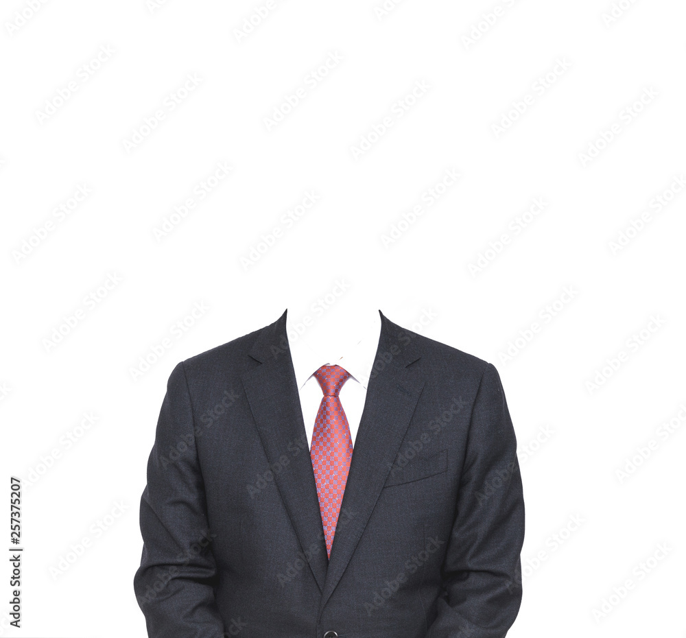 Suit Without Head on White Background Stock Photo | Adobe Stock