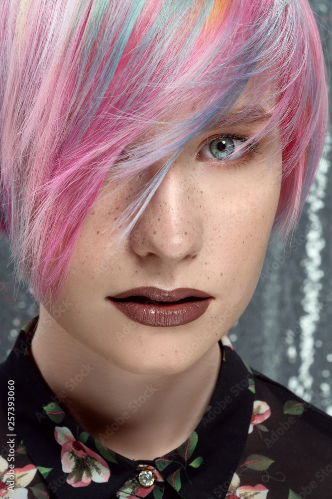 Pastel Pink Pixie Haircut