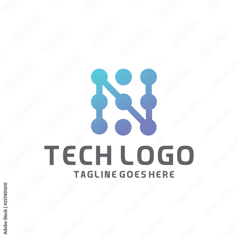 Modern Logo Technology for Business, Creative Technology Symbols for ...