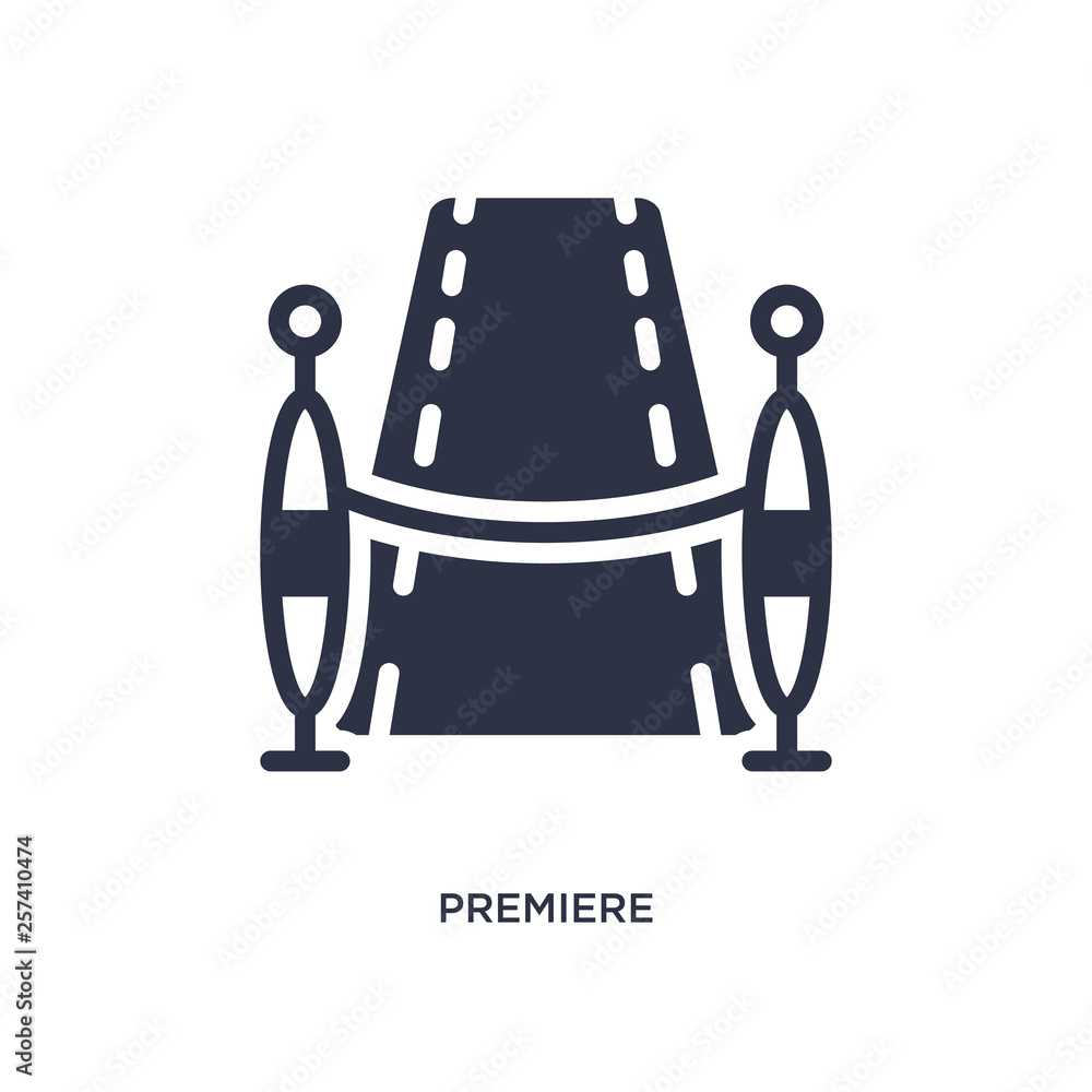 premiere icon on white background. Simple element illustration from ...