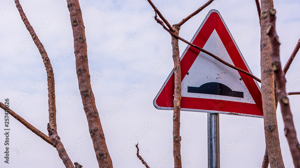 Ahead, danger, traffic sign, uneven, uneven road, warning, warning sign ...