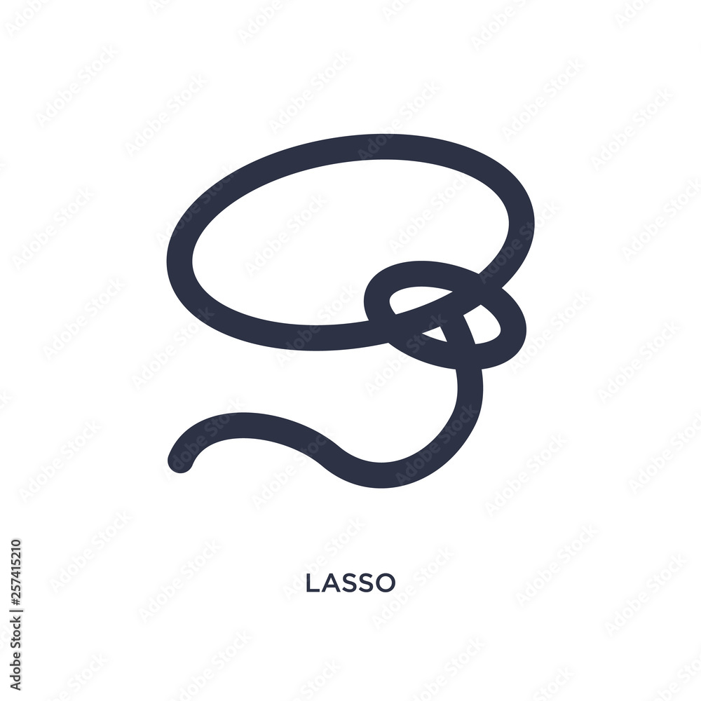 lasso icon on white background. Simple element illustration from desert ...