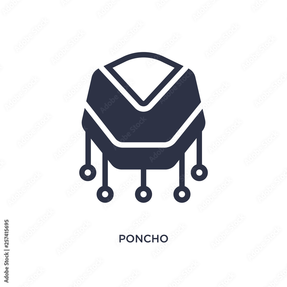 poncho icon on white background. Simple element illustration from wild ...