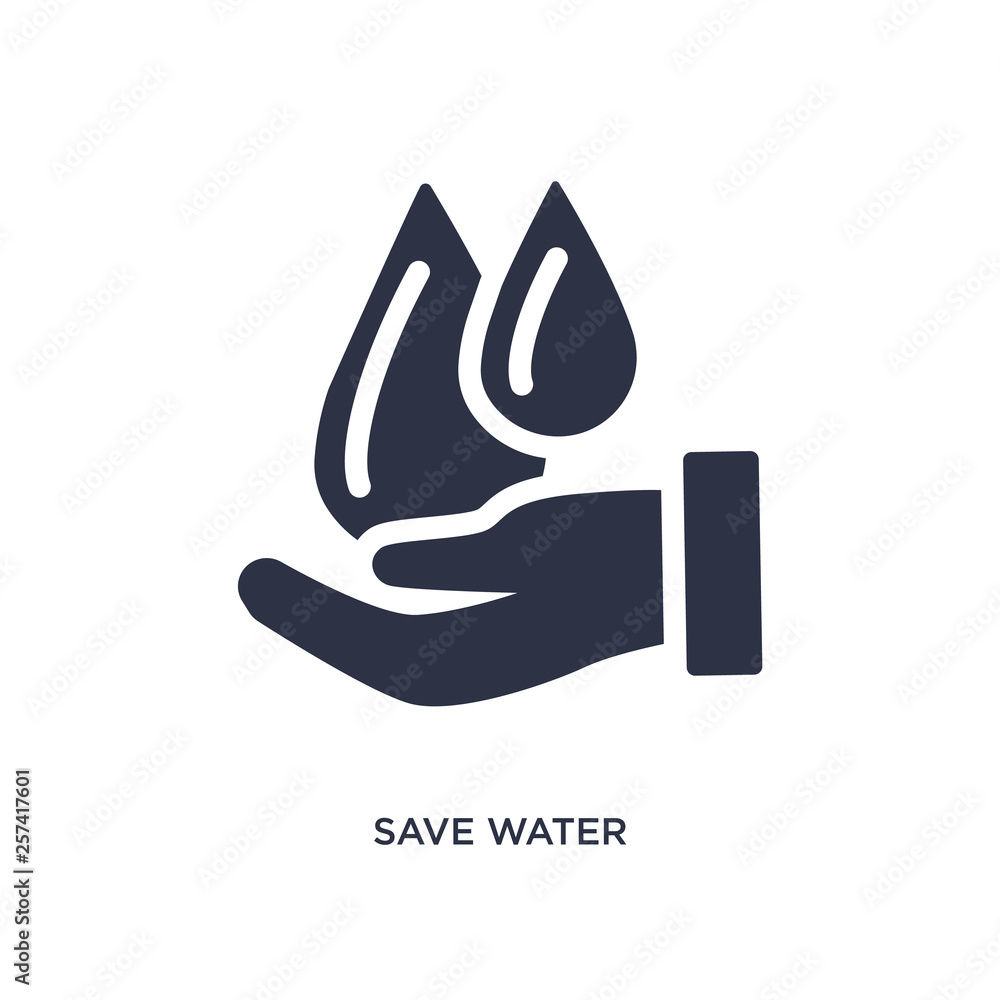 save water icon on white background. Simple element illustration from ...