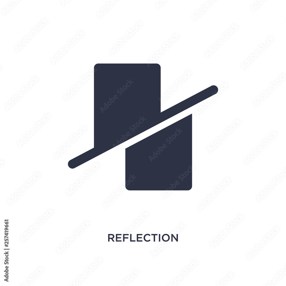 reflection icon on white background. Simple element illustration from ...
