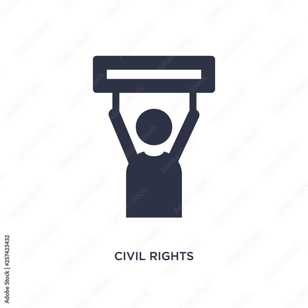 civil rights icon on white background. Simple element illustration from ...