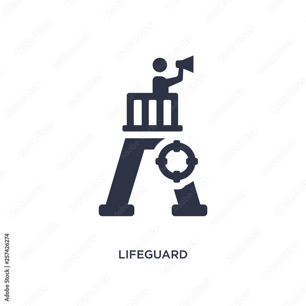 lifeguard icon on white background. Simple element illustration from ...