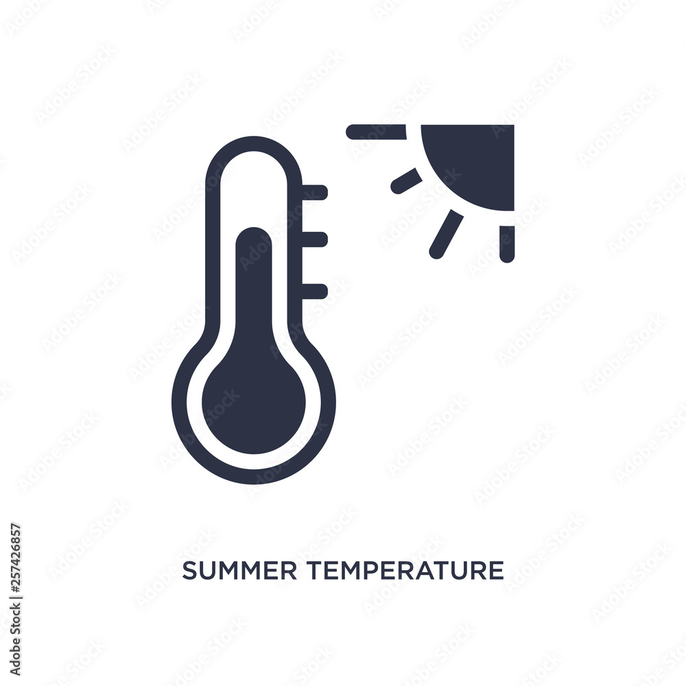 summer temperature icon on white background. Simple element ...