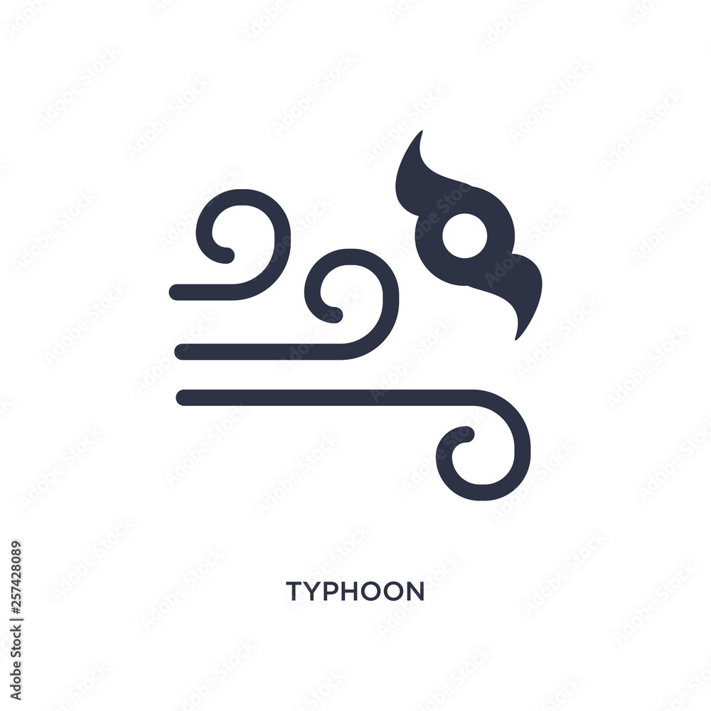 typhoon icon on white background. Simple element illustration from ...