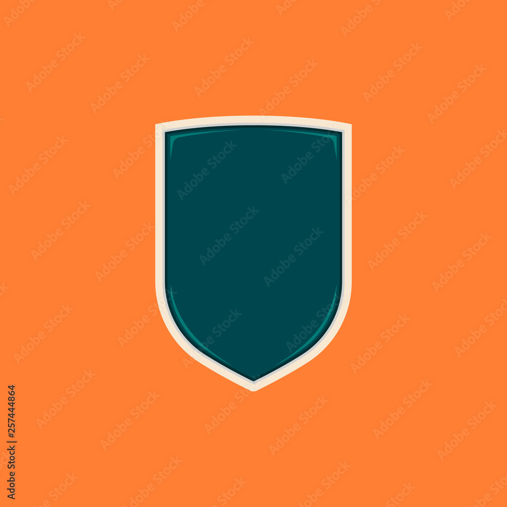 Simple basic shield badge shape blank template Stock Vector | Adobe Stock
