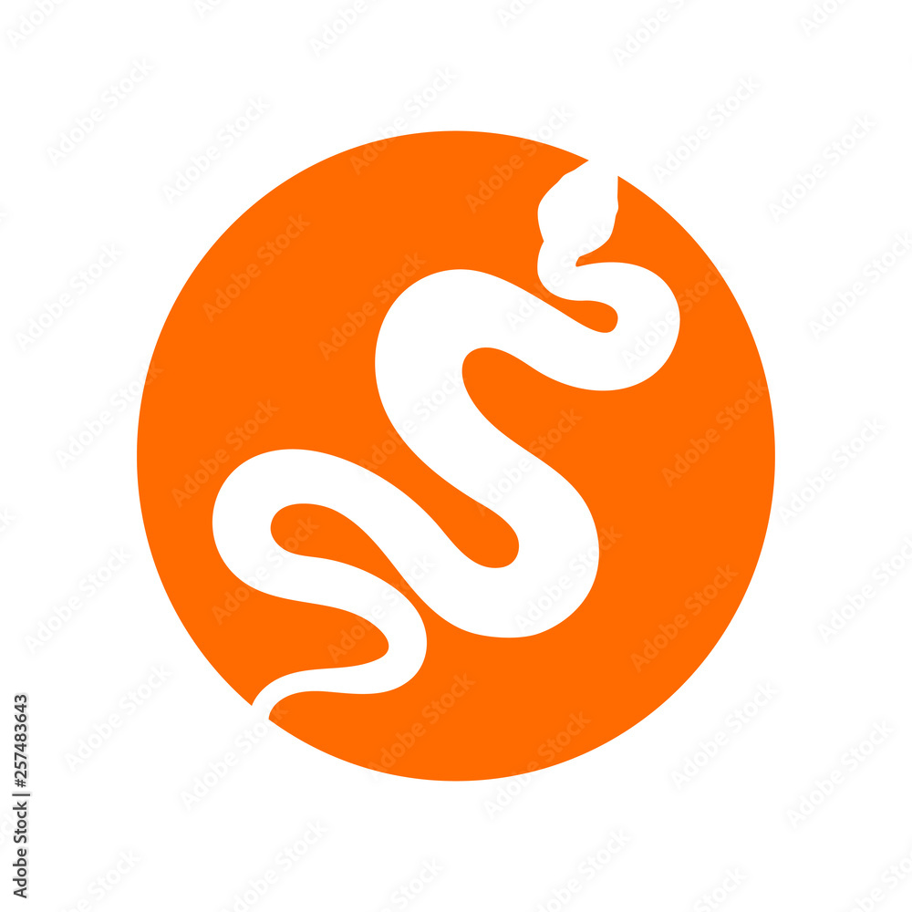 Sign silhouette snake. Isolated symbol icon snake Stock Vector | Adobe ...