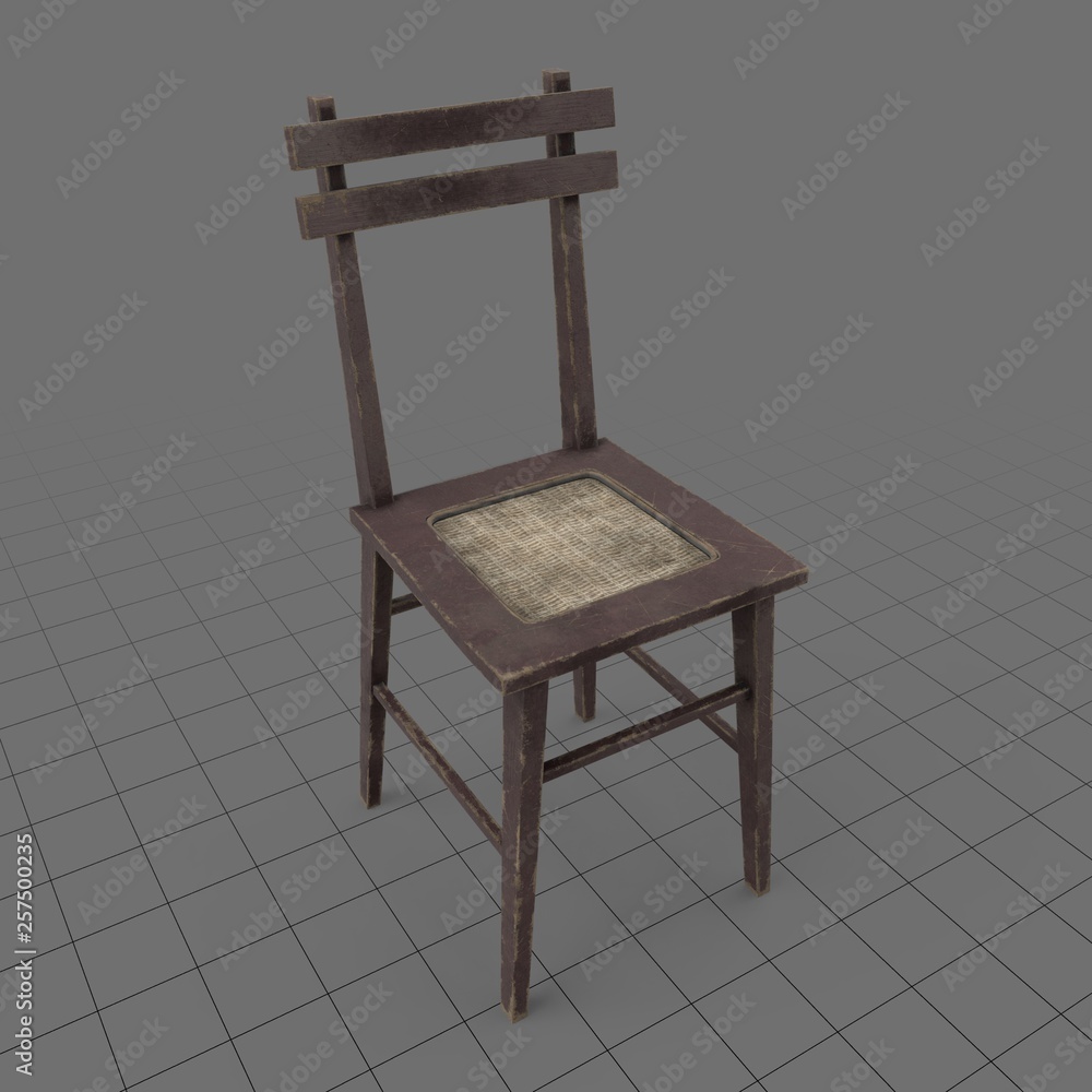 Worn painted chair Stock 3D asset | Adobe Stock