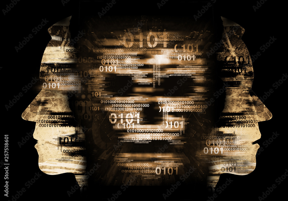 Hacker,Computer virus skull concept. Illustration of Abstract Skull ...