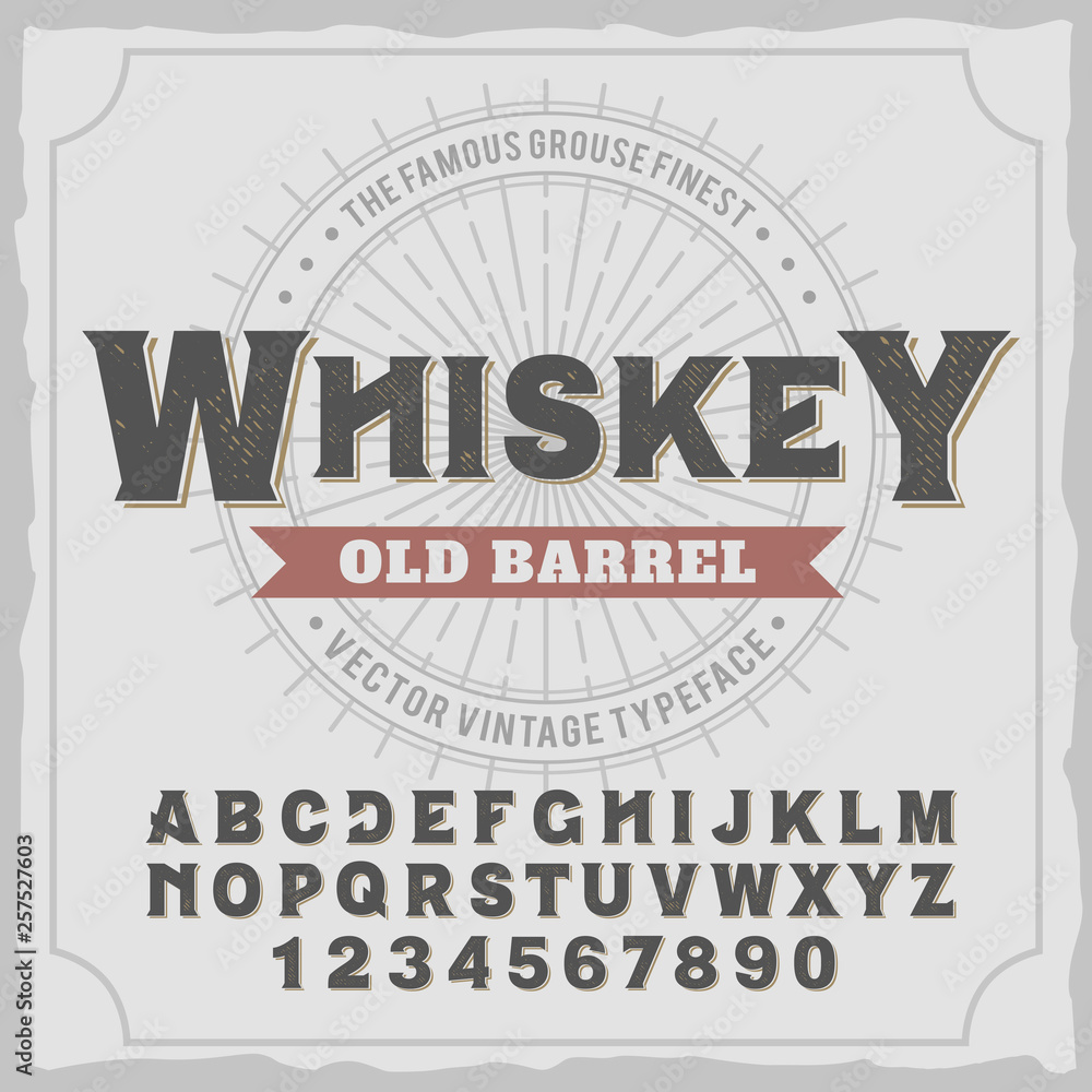 Vintage label typeface named "Whiskey". Good handcrafted font for any ...