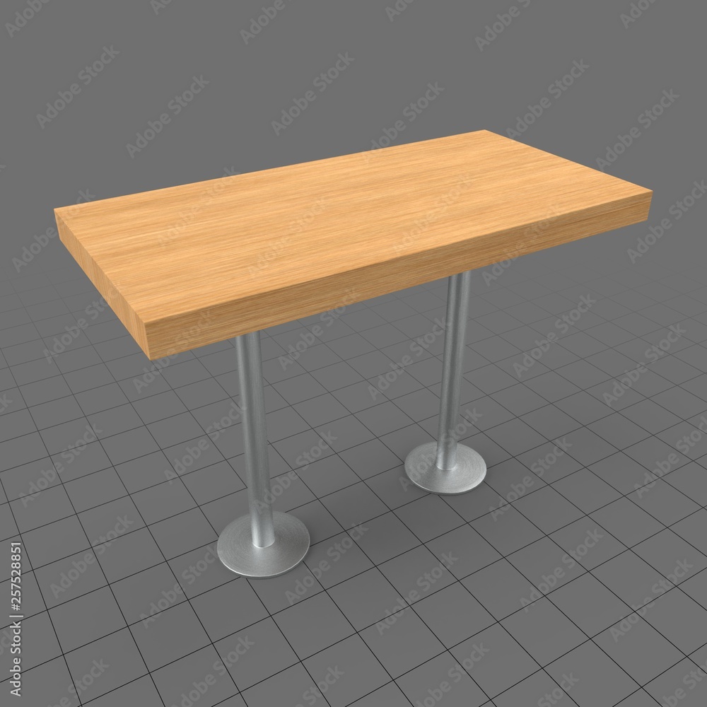 Double bar table Stock 3D asset | Adobe Stock