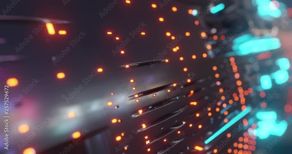 Motion graphic 4K seamless loop of abstract technology background, led ...