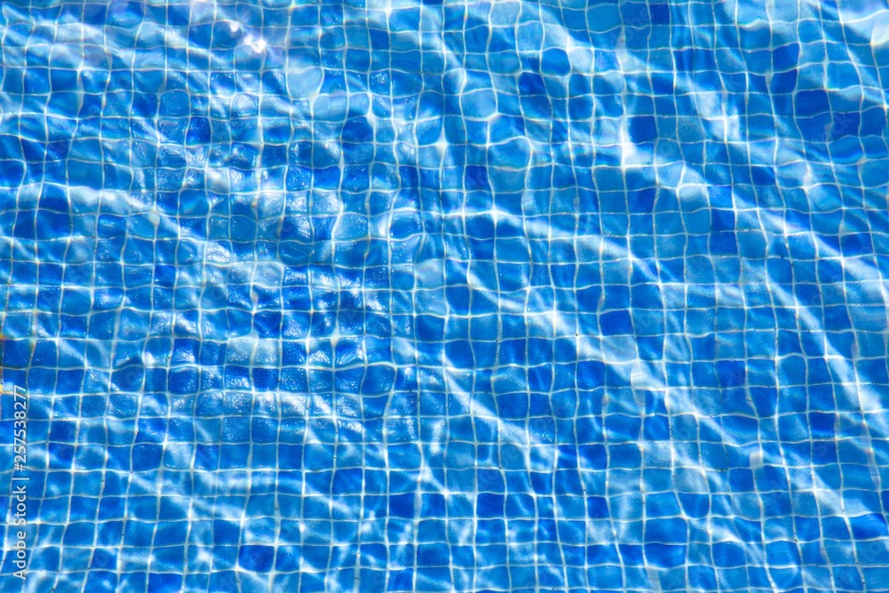 water ripples in swimming pool, blue background Stock Photo | Adobe Stock