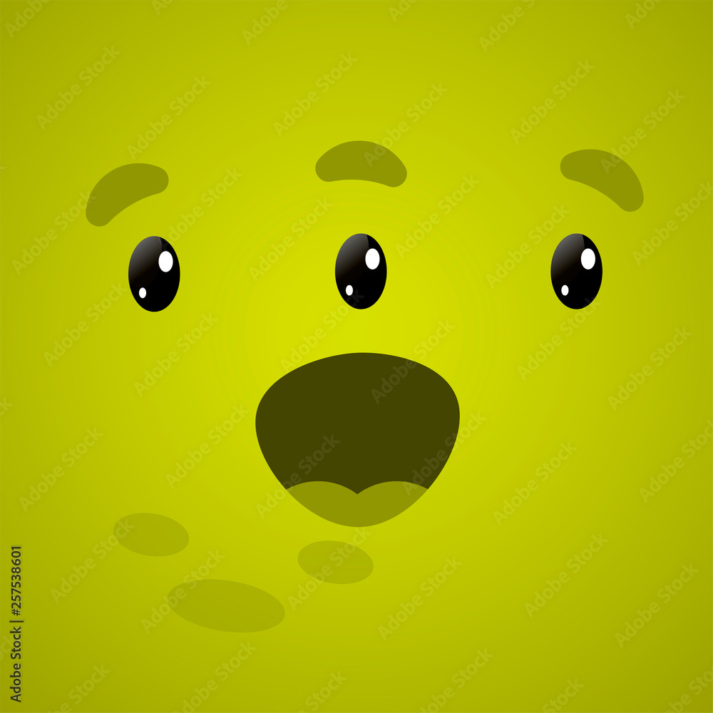 Vector funny moster square monster faces with different emotions ...